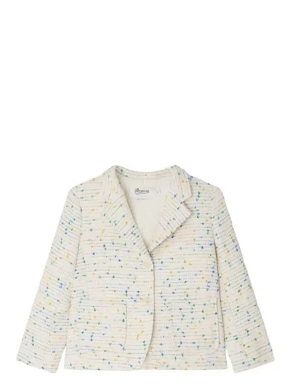 Bonpoint Tomas Tweed Blazer - White