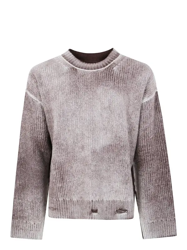 REPRESENT Fade Out Reversible Knitted Sweater - Gray