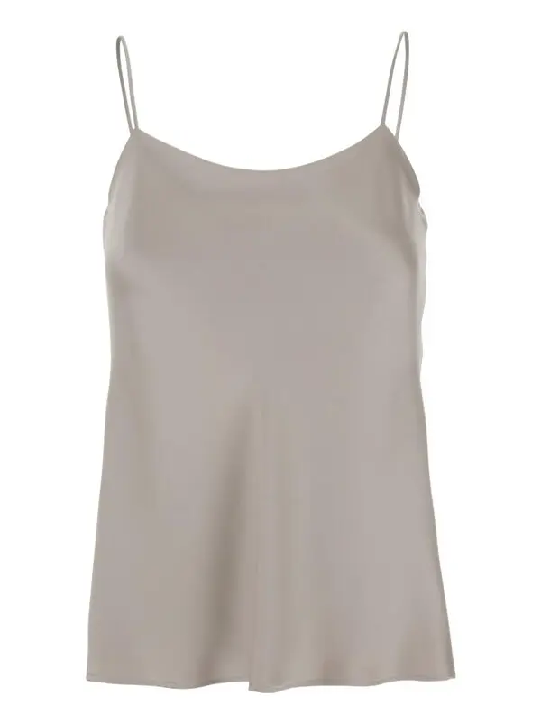Herno Spaghetti Straps Satin Tank Top - Nude
