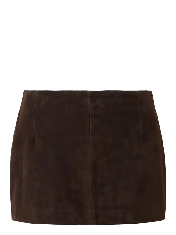 Nour Hammour Avery Suede Mini Skirt - Lightbrown
