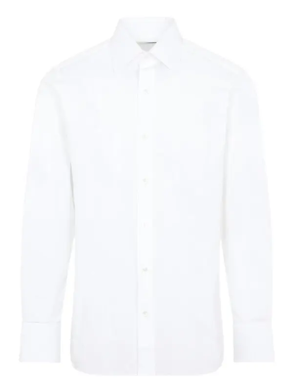 TOM FORD Buttoned Long-sleeved Shirt - White