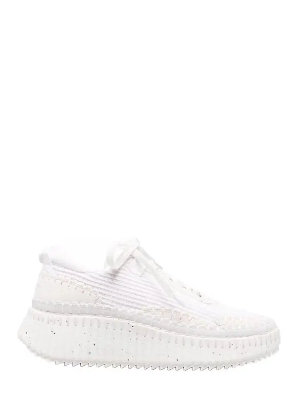Chloé Nama Lace-up Sneakers - White