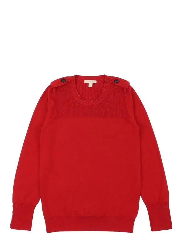Burberry Button Detail Pullover - Red