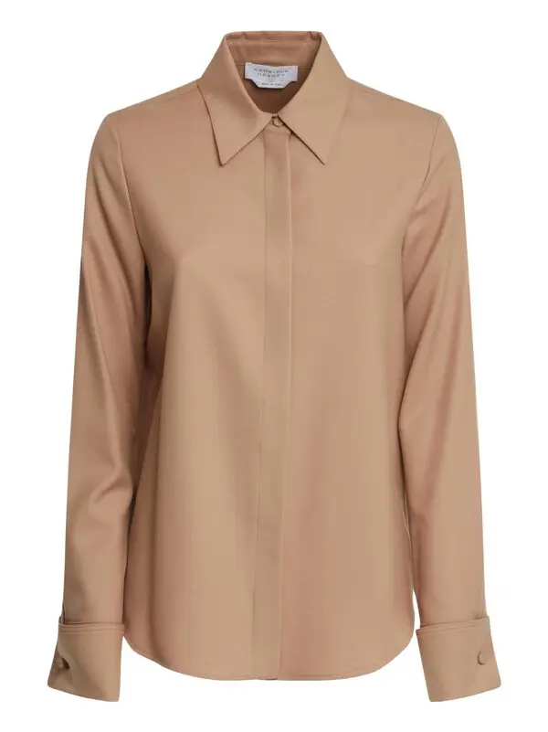 Gabriela Hearst Lapel Long-sleeved Shirt - Nude
