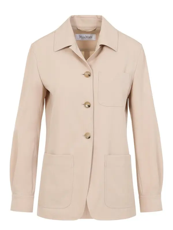 Max Mara Collared Button-up Shirt Jacket - Nude