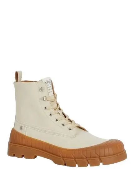 Kenzo Gobi Canvas Lace-up Boots - Light Brown