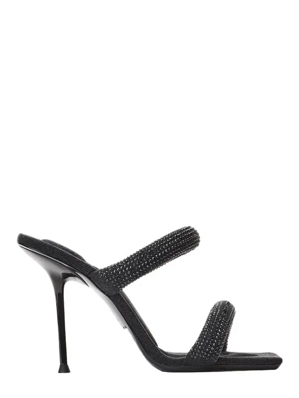 Alexander Wang Julie Embellished Open Toe Pumps - Washed Black