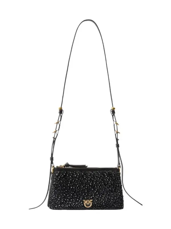 Pinko Mini Double Bag Shoulder Bag - Black