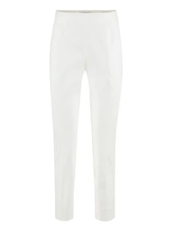 Peserico Tailored Trousers With Slit Hem - White