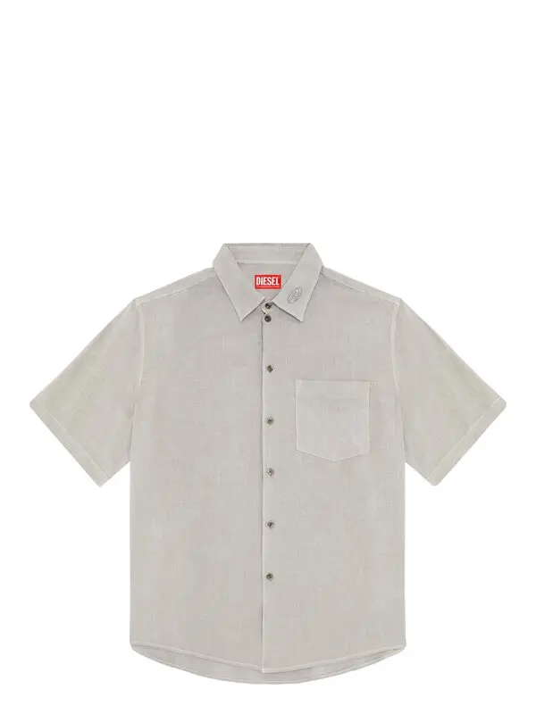 DIESEL® S-emil Linen Shirt - Gray