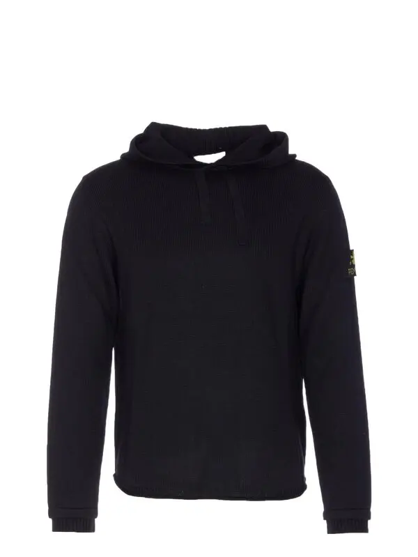 Premiata Drawstring Hooded Jumper - Black