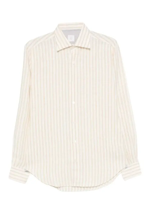Eleventy Striped-pattern Shirt - White