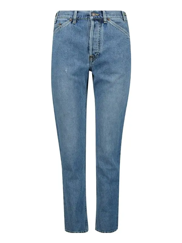 Moschino Belt Loop Denim Trousers - Blue