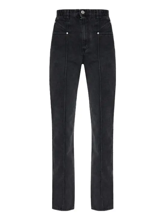 Isabel Marant Étoile Vetant Centre-seam Straight-leg Jeans - Black