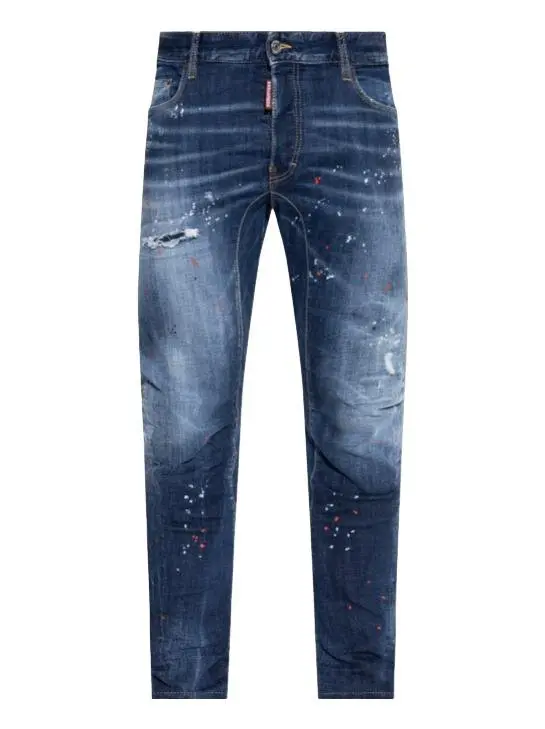 Dsquared2 Distressed Biker Jeans - Blue