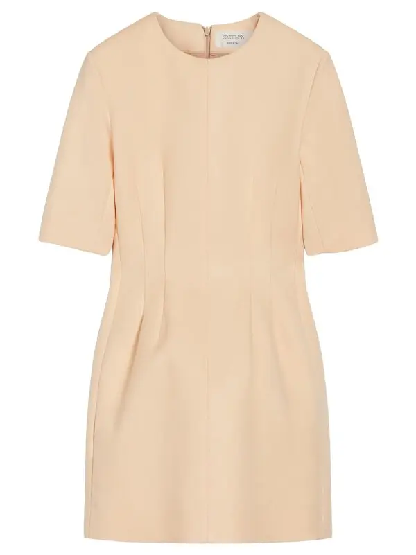 Sportmax Cotton Twill Knitted Crewneck Dress - Nude