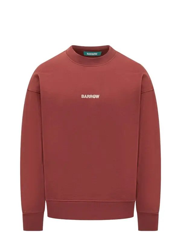 BARROW Crewneck Sweatshirt With Logo Detail - Red