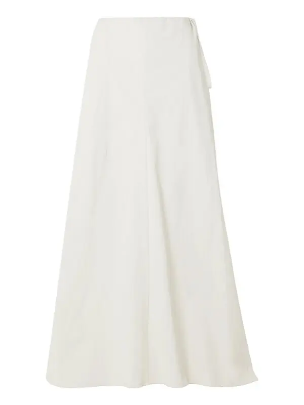 ANN DEMEULEMEESTER Sita Linen Maxi Skirt - White