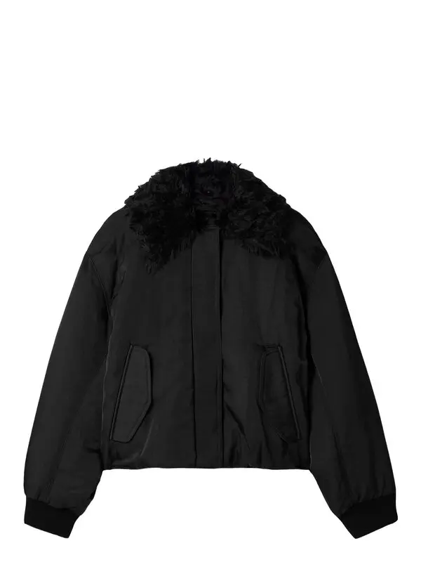 Proenza Schouler Fur Collar Casual Jacket - Black