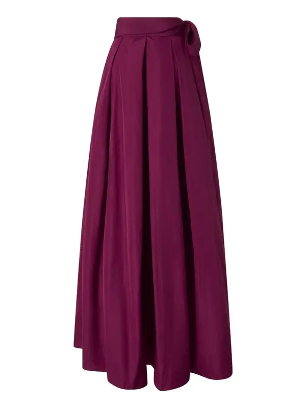 Pinko Cavallina Pleated Maxi Skirt - Red
