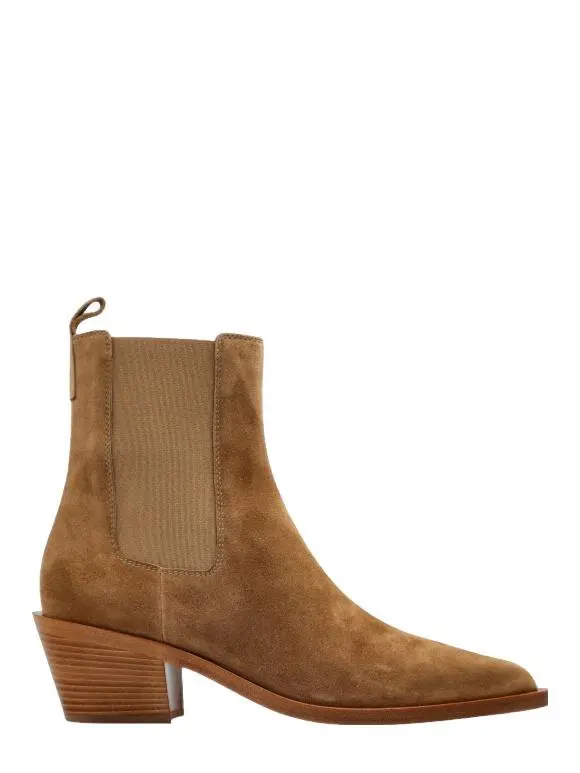 GIANVITO ROSSI Wylie Pointed Toe Ankle Boots - Brown