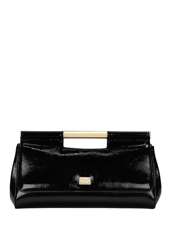 Dolce & Gabbana Logo Plaque Clutch Bag - Black