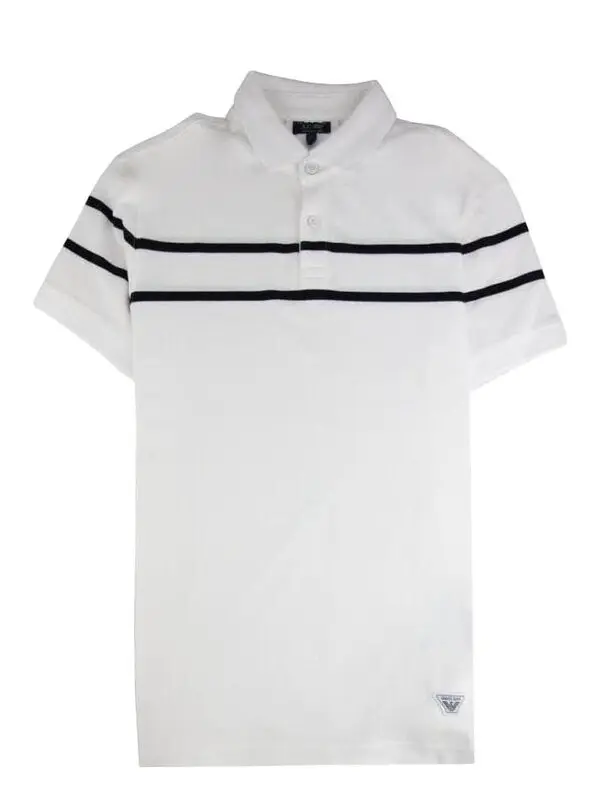 Emporio Armani Logo Details Polo Shirt - White