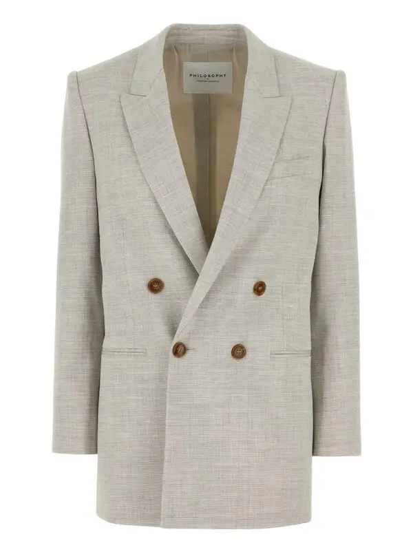 Philosophy Di Lorenzo Serafini Double-breasted Blazer - Gray
