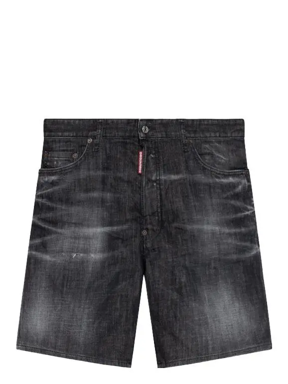 Dsquared2 Washed Denim Shorts - Black