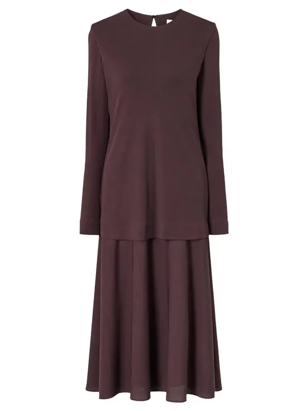 JIL SANDER Layered Jersey Maxi Dress - Black