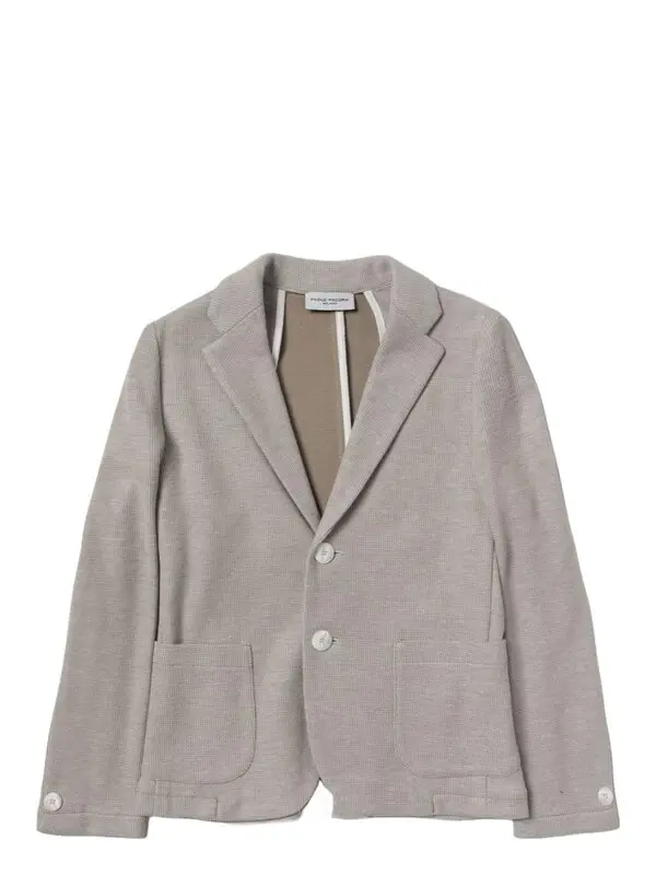PAOLO PECORA Single-breasted Cotton Blazer - Gray