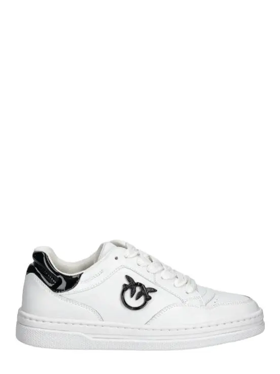 Pinko Love Birds-appliqué Low Top Sneakers - White