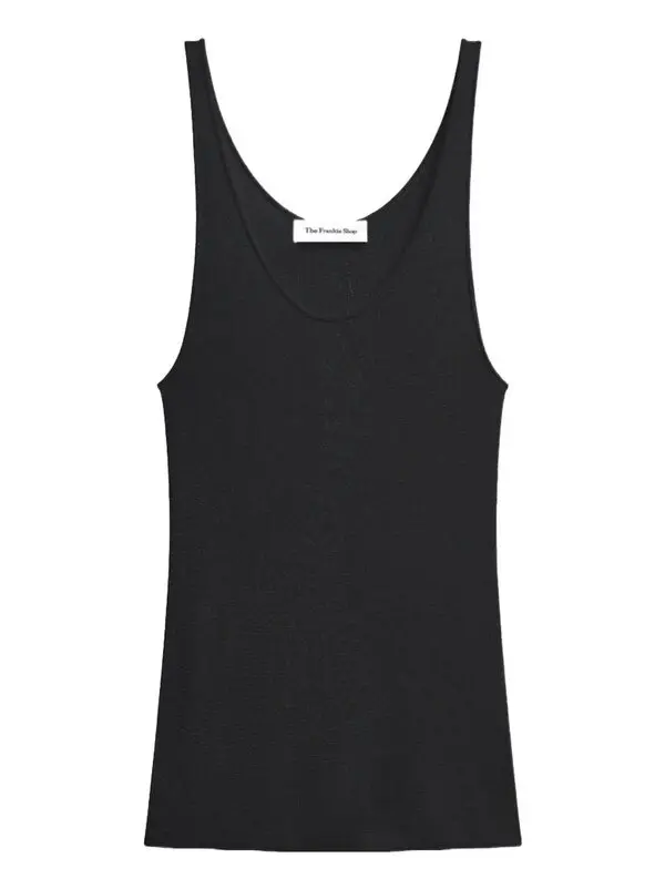 THE FRANKIE SHOP Rivo Ribbed Knit Tank Top - Black