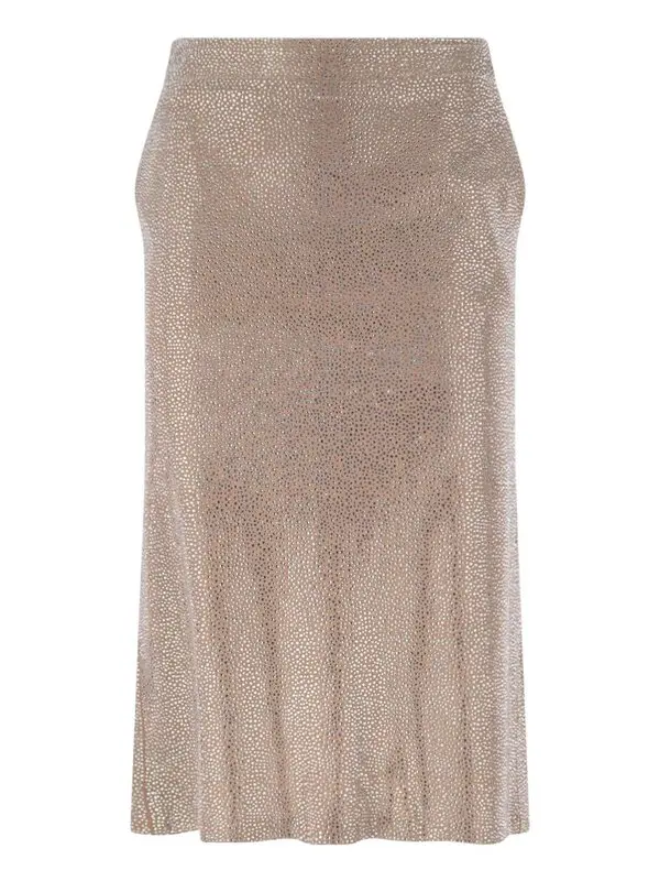 Giuseppe Di Morabito Embellished Midi Skirt - Nude