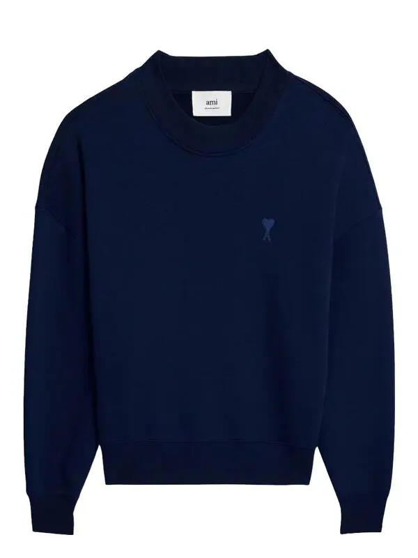 Ami De Coeur Embroidered Crewneck Sweatshirt - Blue