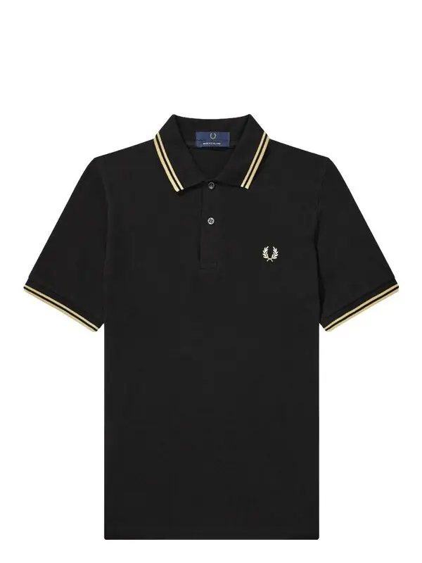 Fred Perry M12 Logo-embroidered Polo Shirt - Black