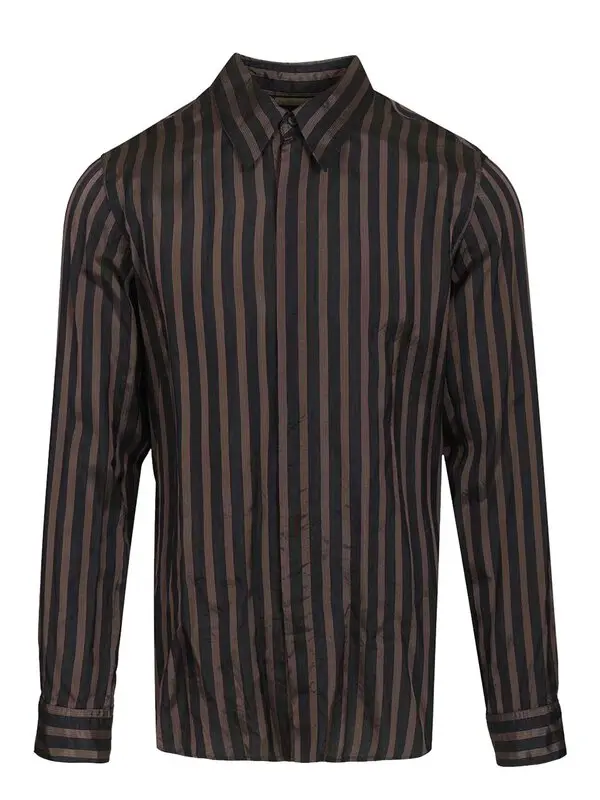 Dries Van Noten Striped Shirt - Black