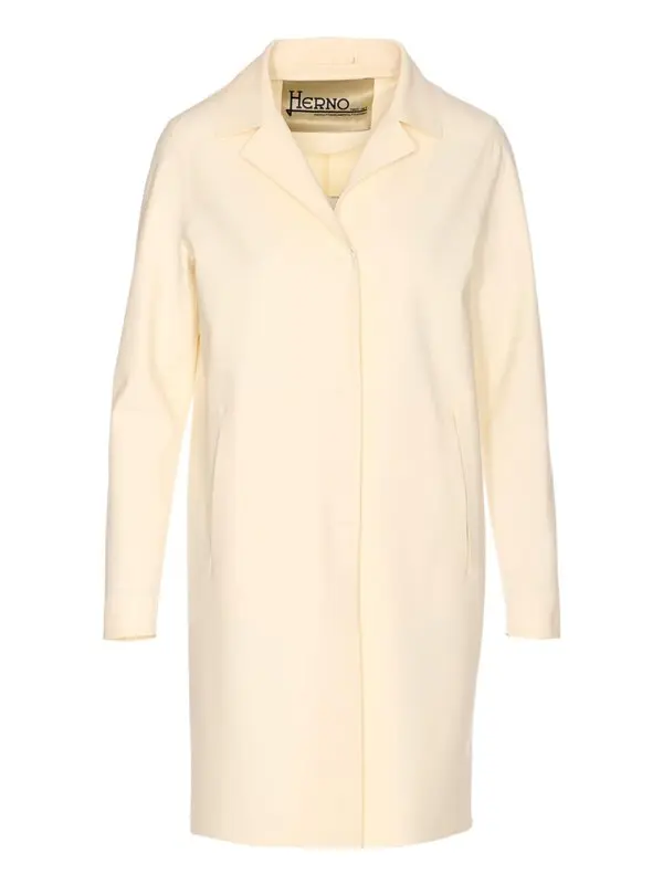 Herno Single-breasted Long-sleeved Coat - Nude