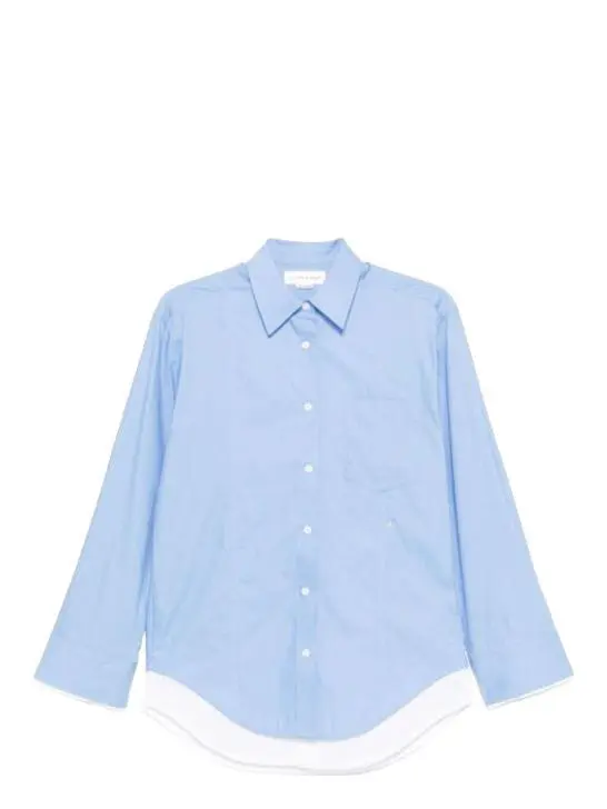 Victoria Beckham Long Sleeve Shirt - Blue