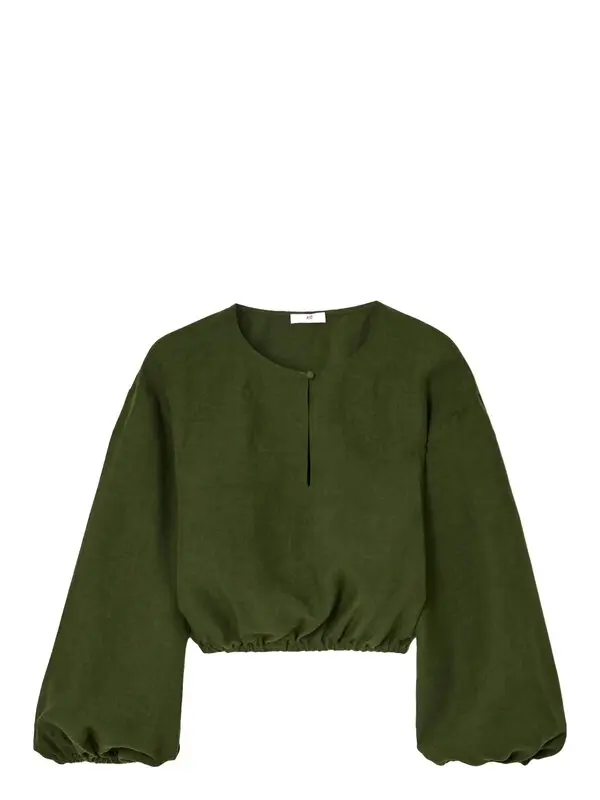 ERES Auguste Pleated Top - Green