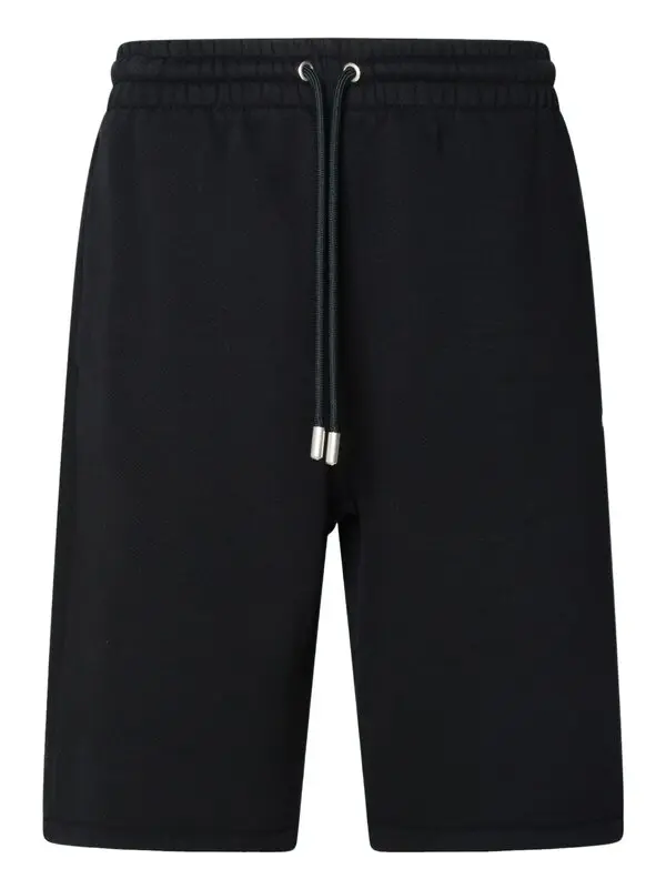 Off-White Logo Embroidered Drawstring Shorts - Black