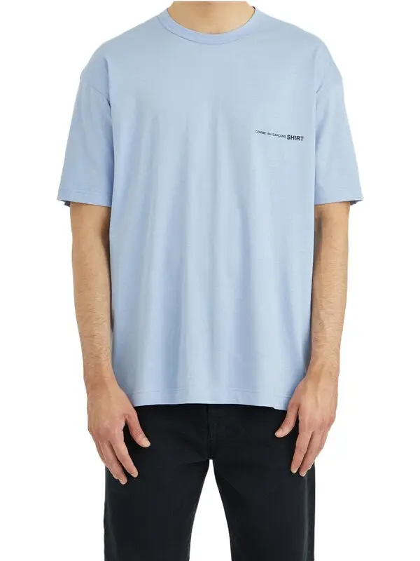 Comme Des Garçons Logo-print Cotton T-shirt - Blue