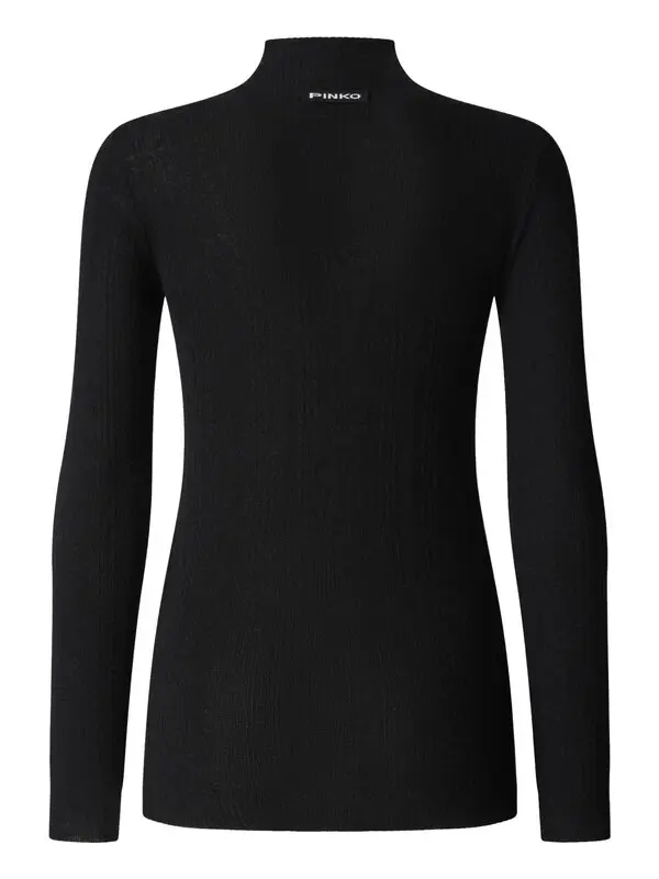 Pinko Slim-fit High-neck Sweater - Black