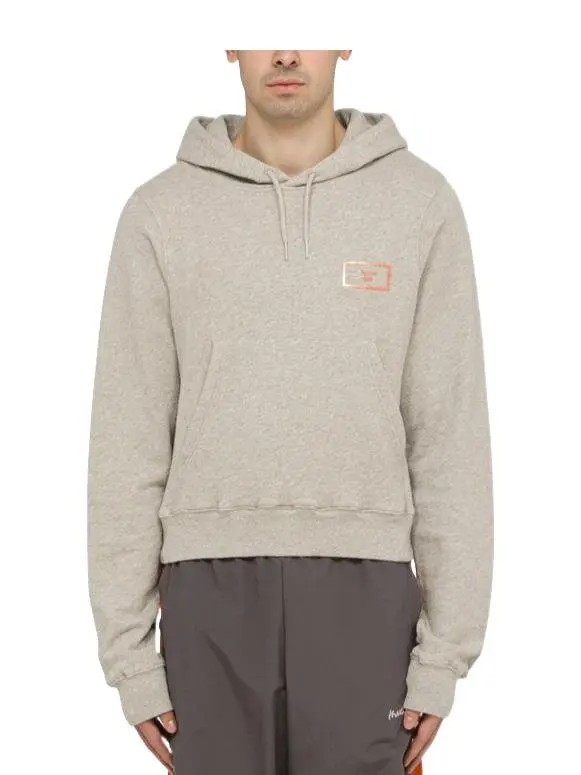 Martine Rose Logo Hooded Sweater - Gray
