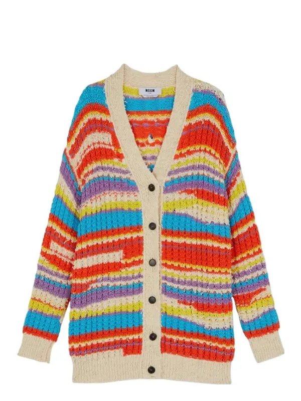 MSGM Aglia Knitted Cardigan - Multicolor