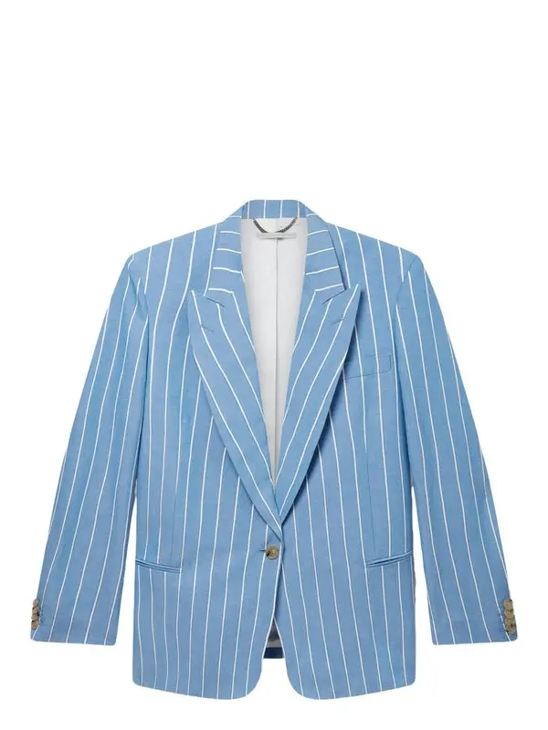 Stella McCartney Striped Single-breasted Blazer - Blue