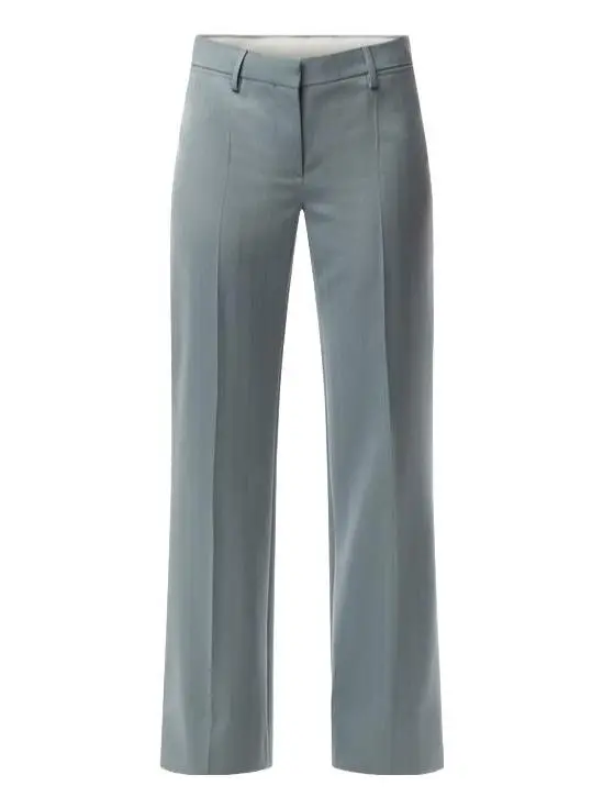 Stella McCartney Pinstripe Bell-bottom Trousers - Fog Blue