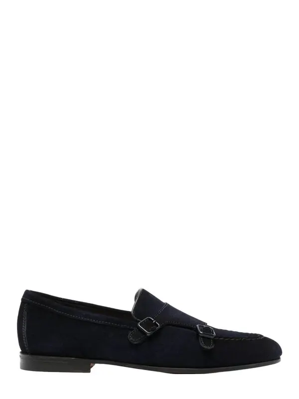 Santoni Double-buckle Loafers - Black