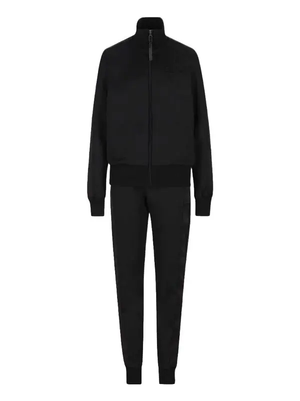 Fendi Logo Embossed Two-piece Tracksuit - Black