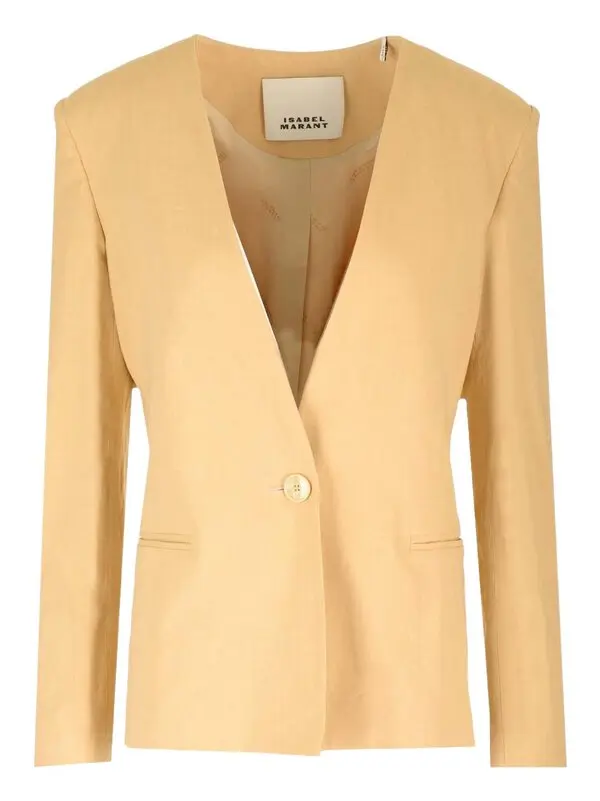 Isabel Marant Étoile Single-breasted Collarless Blazer - Nude